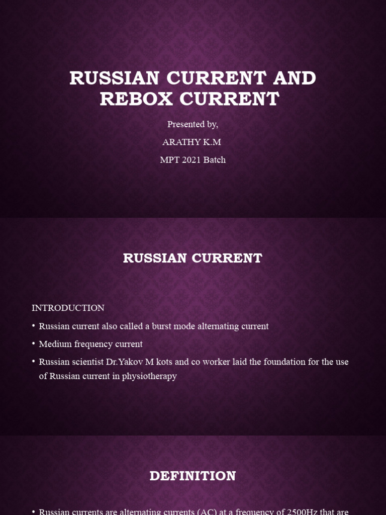 Russian Current and Rebox Current | PDF | Skeletal Muscle | Muscle ...