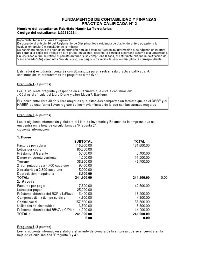 PC2 43 | PDF | Contabilidad | Activo fijo