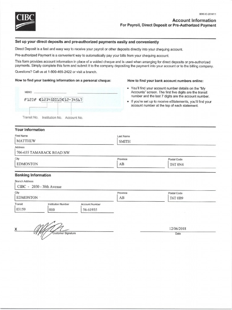 Random Pre-Auth CIBC | PDF