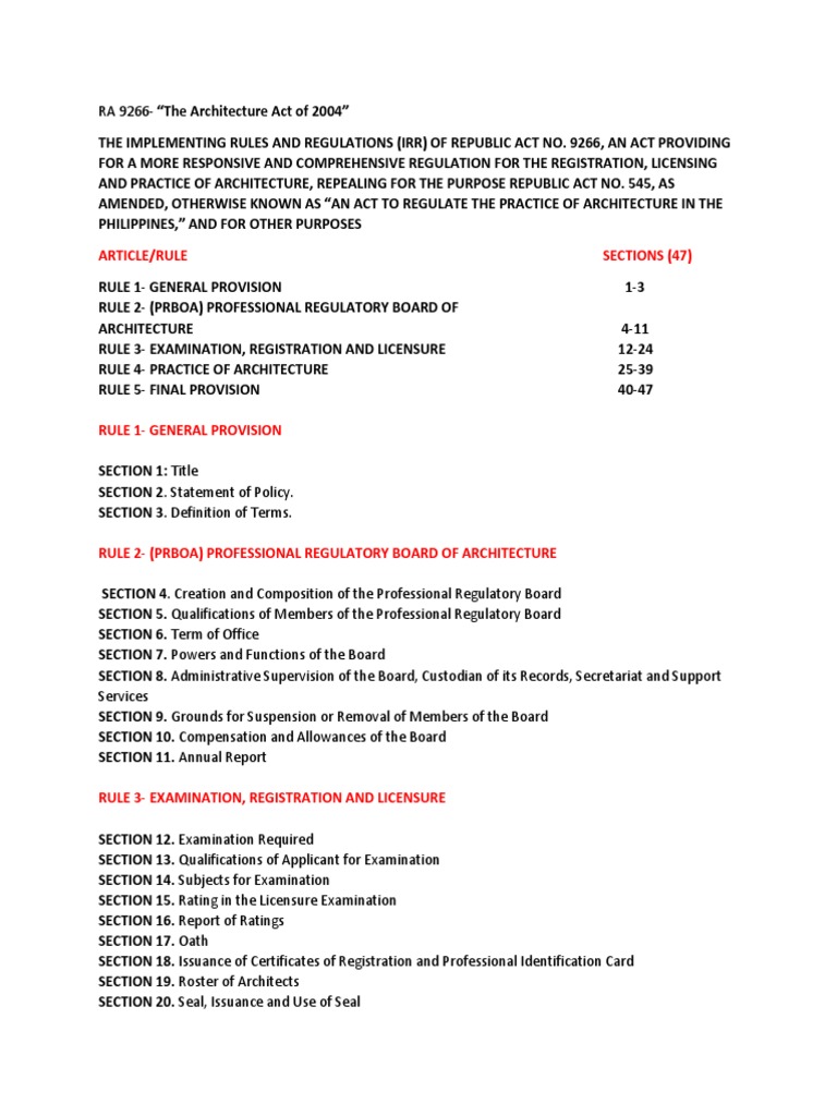 Ra 9266 | PDF | Licensure | Private Law