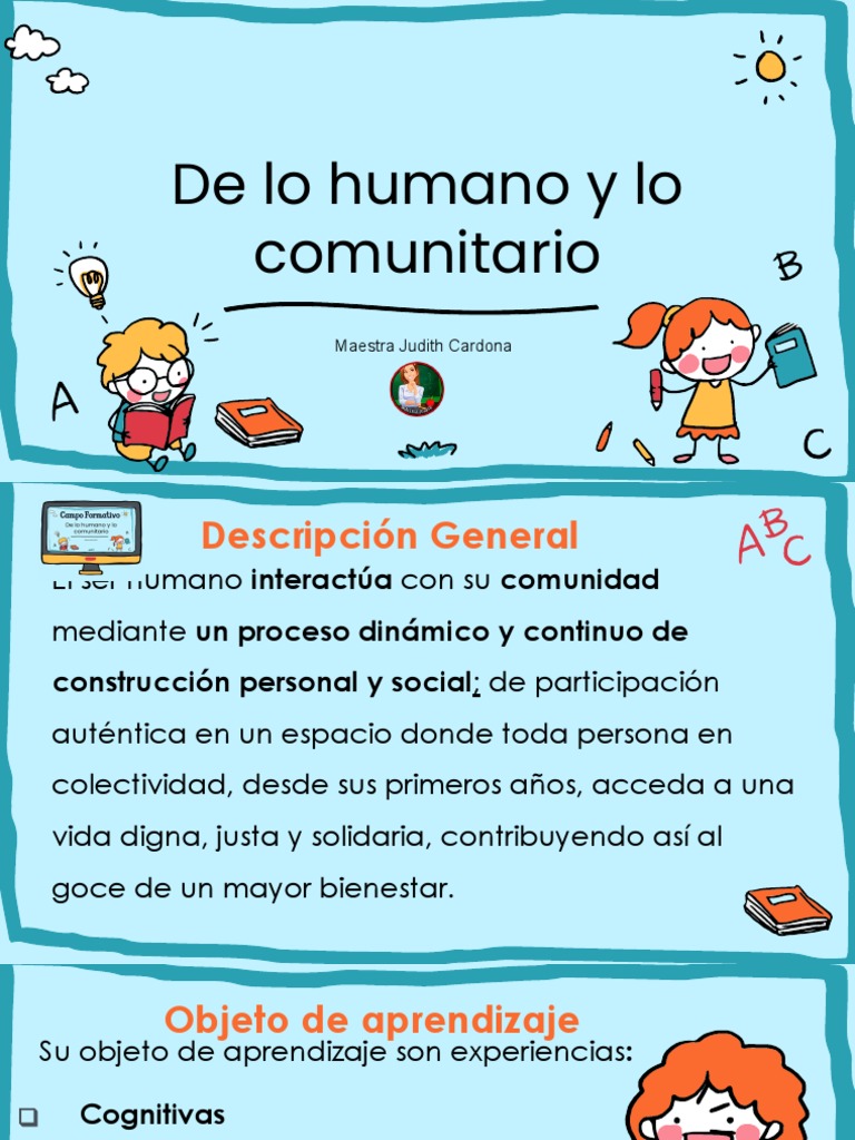 Campo Formativo de Lo Humano y Lo Comunitario | PDF