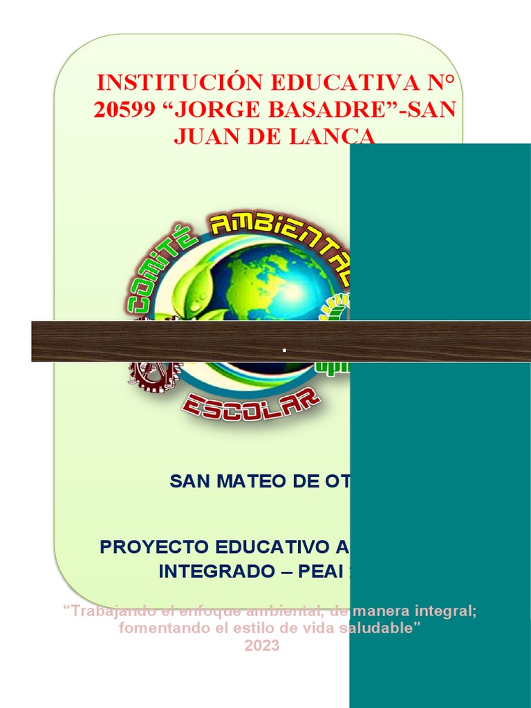 Peai 2023 - Jorge Basadre | PDF | Sustentabilidad | Residuos