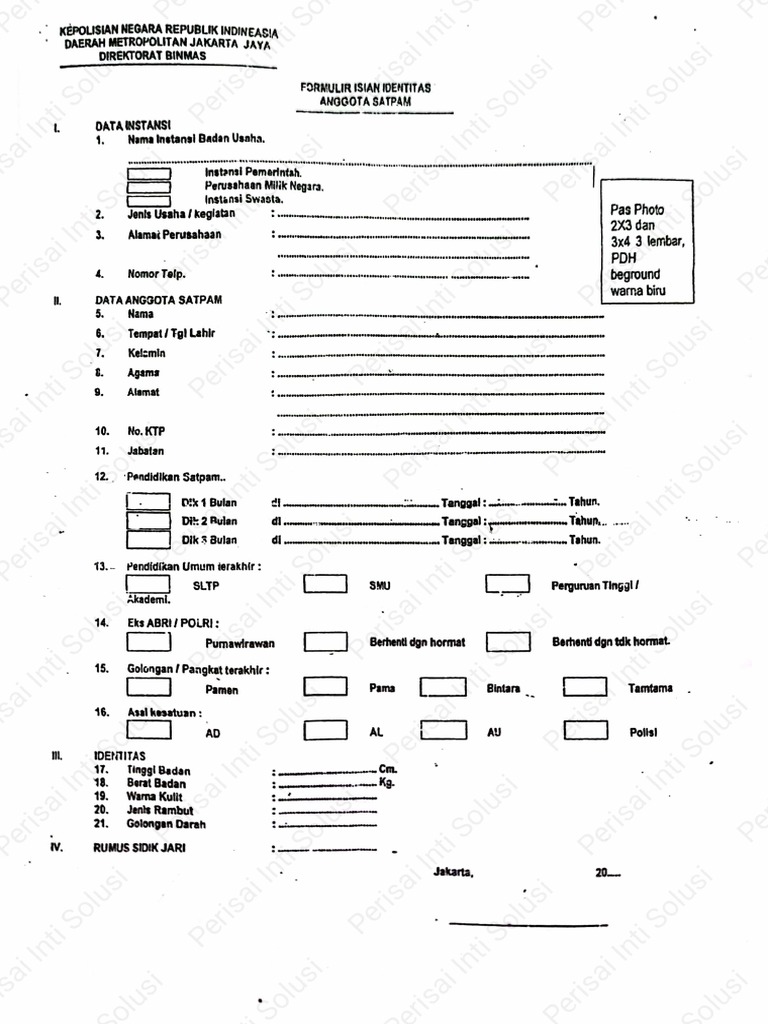Formulir Gada Pratama | PDF