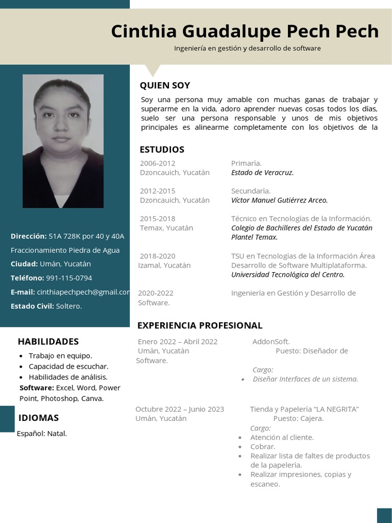 Cinthia Guadalupe Pech Pech | PDF | Tecnologías de la información ...