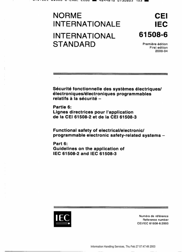 Iec 61508-6 | PDF