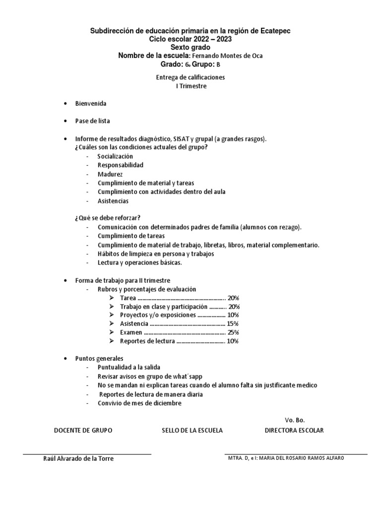 orden del dia junta | PDF