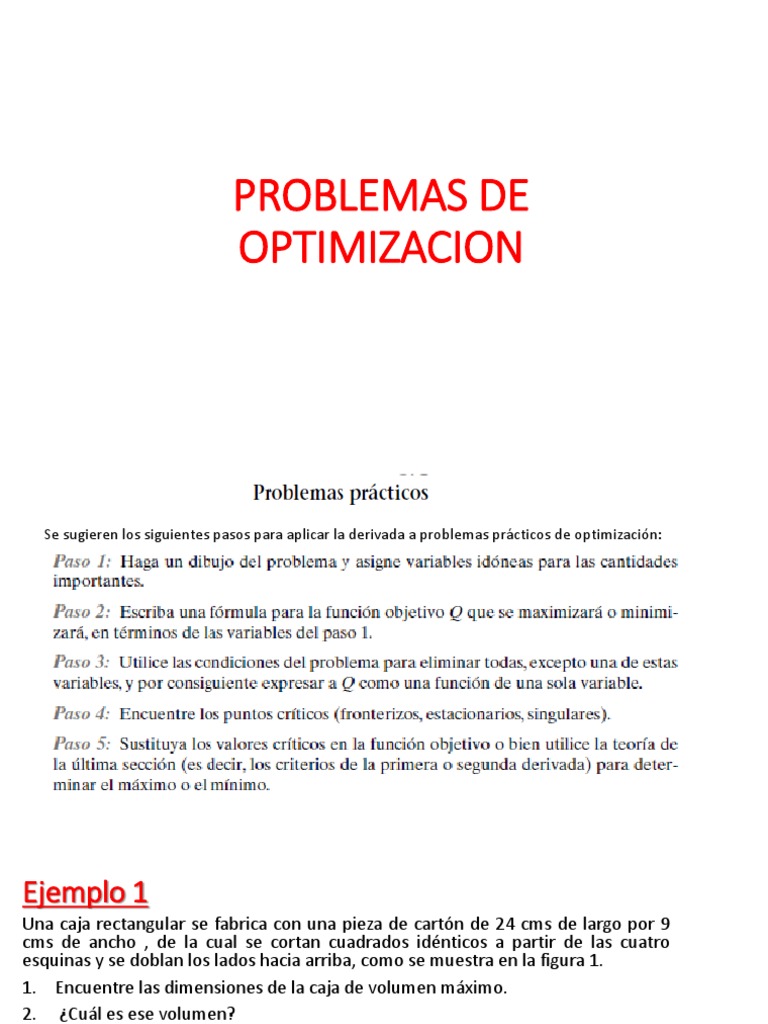 Problemas de Optimizacion 1 | PDF | Optimización Matemática | Matemáticas