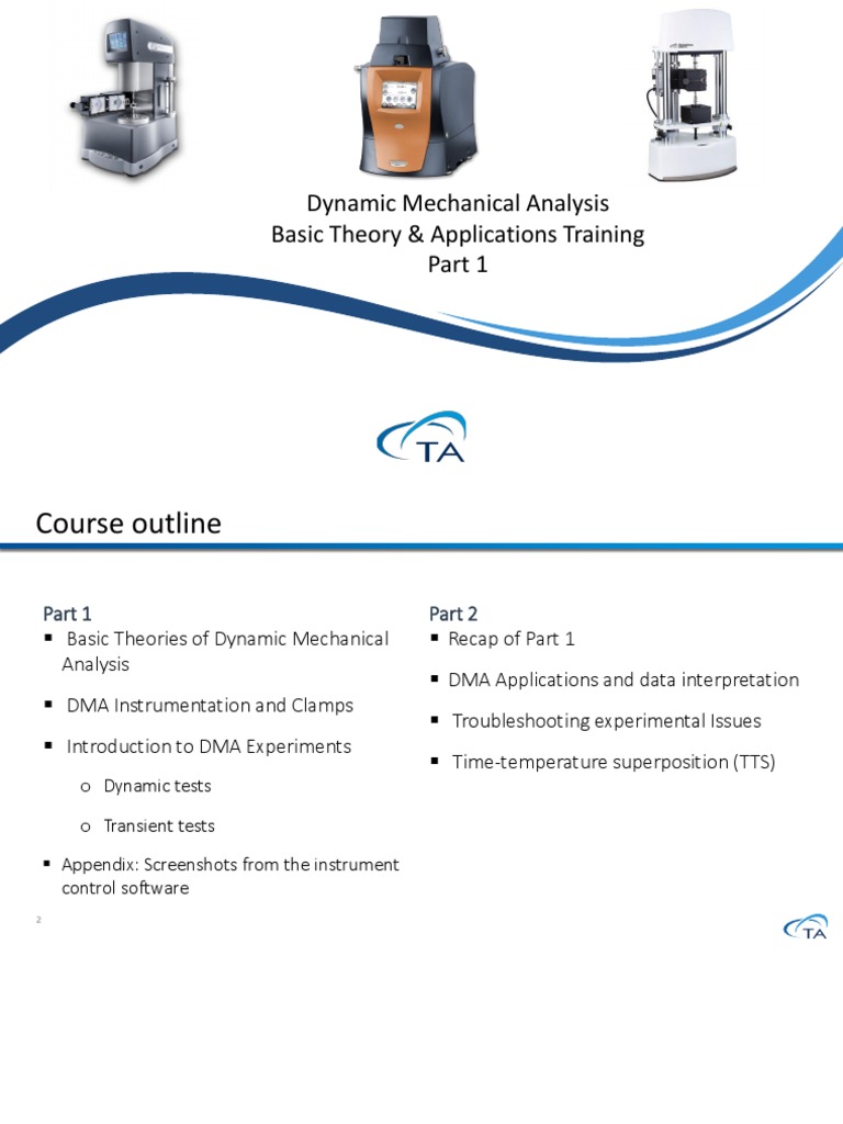 Dynamic Mechanical Analysis Training | PDF | Viscoelasticity | Young's ...