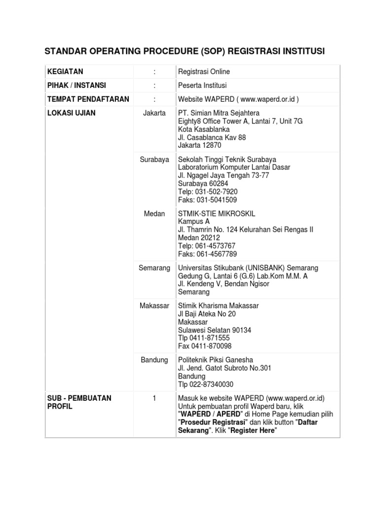 05-Standar Operating Procedure | PDF