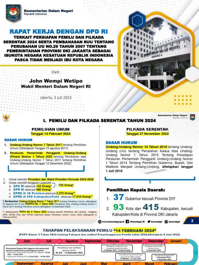 WMDN Perubahan UU Dki Jakarta - 03072023 | PDF