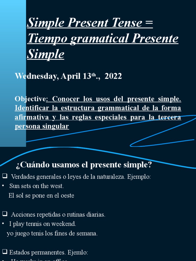 Simple Present Parte 1 | PDF