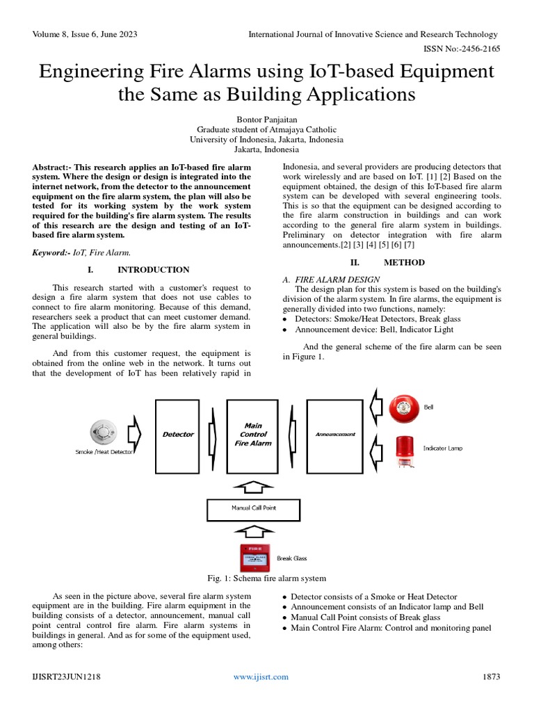 Engineering Fire Alarms Using IoT-based Equipment The Same As Building ...