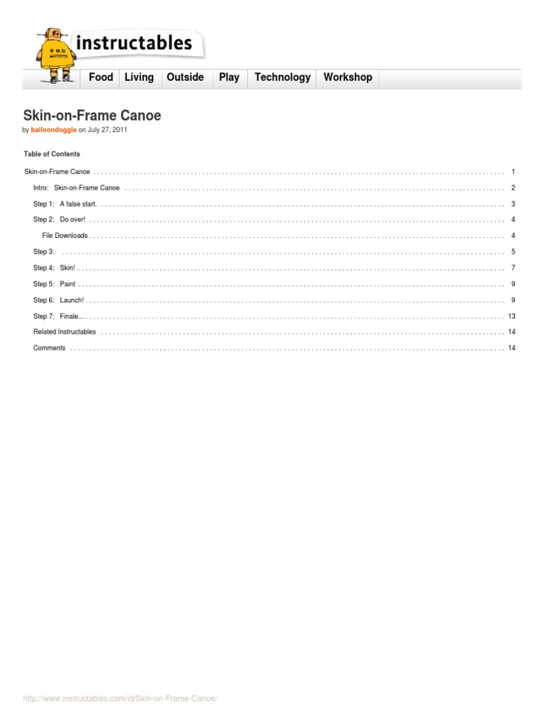 The Skin On Frame Canoe | PDF