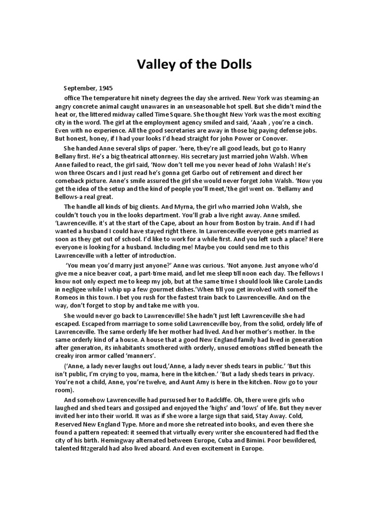 Valley of The Dolls (Tugas BST) | PDF