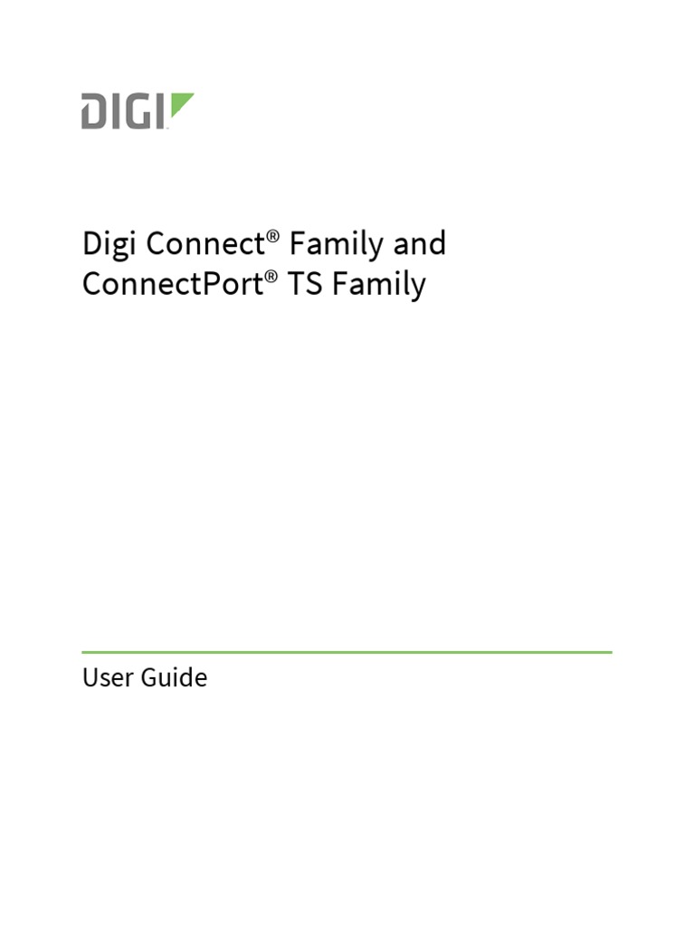 Digi Connect Details | PDF | Ip Address | Port (Computer Networking)