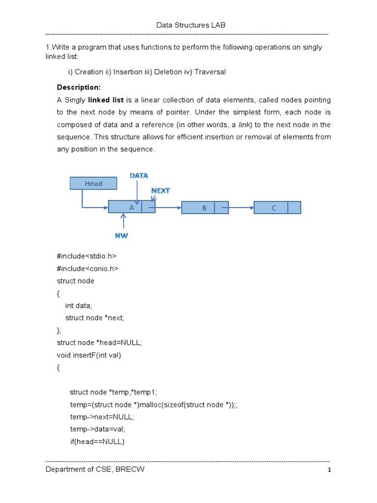 Ds Lab Manual 2020 - Final | PDF | Queue (Abstract Data Type ...