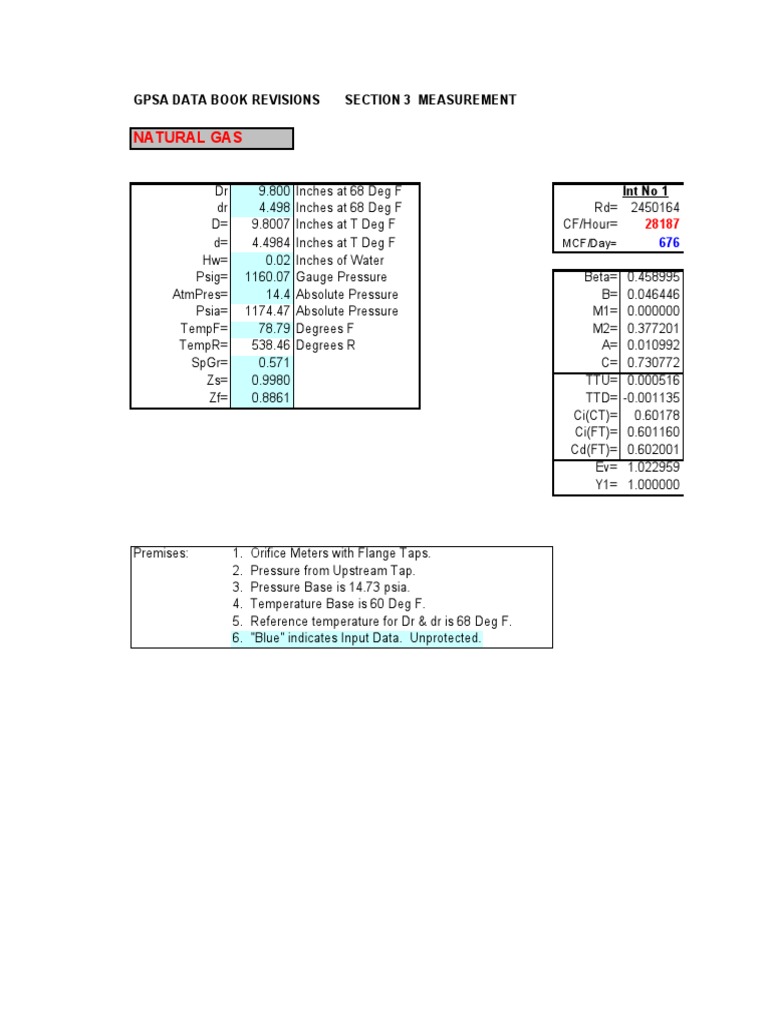 Orifice Calcs - FPS & SI | PDF