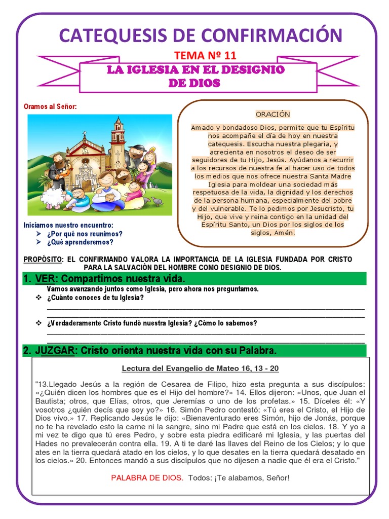 Tema 11 La Iglesia en El Designio de Dios | PDF | Iglesia Católica ...