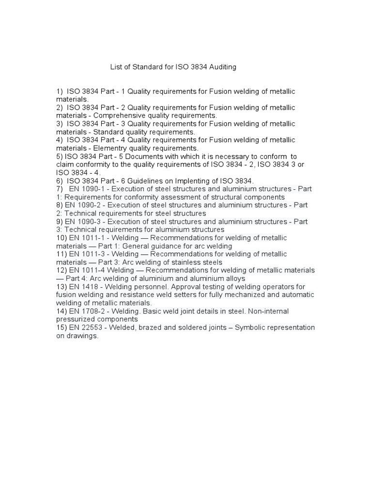 LOS - ISO 3834 Certification | PDF