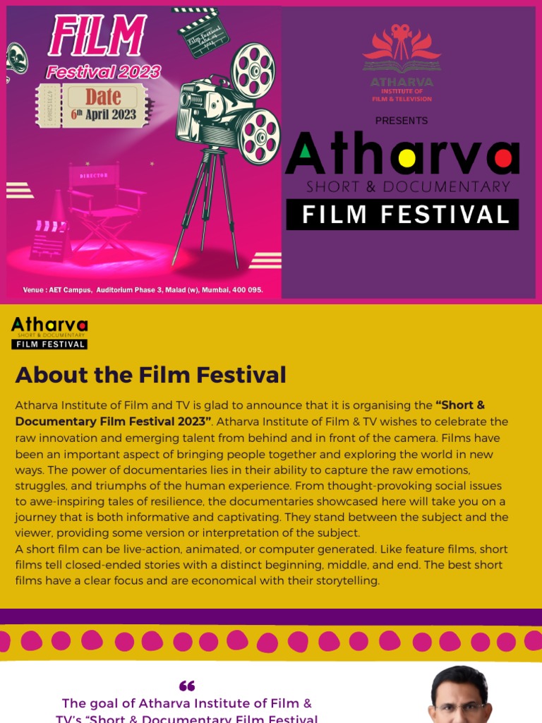 Atharva Institute of Film & Tv's | PDF