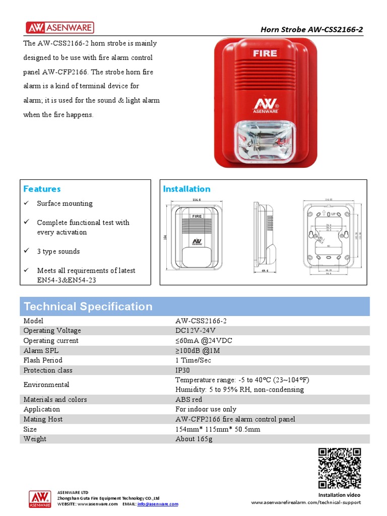 AW CSS2166 2 Datasheet 202105 QR1 | PDF