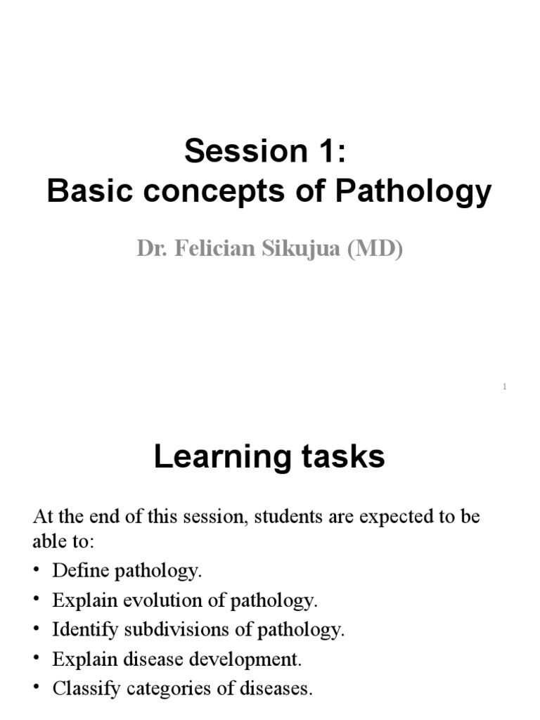 Session 1 Basic Concepts of Pathology | PDF | Pathology | Cytopathology Session 1 Basic Concepts of Pathology | PDF | Pathology | Cytopathology