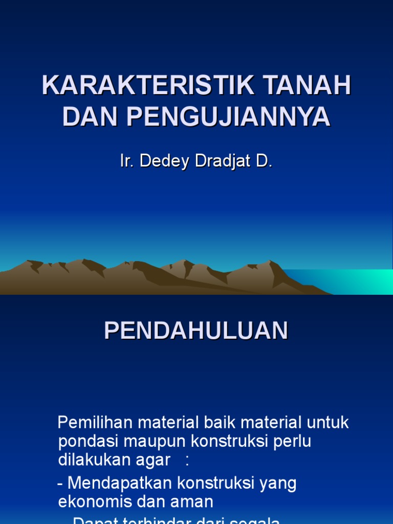 Material Tanah Untuk Konstruksi Jalan | PDF