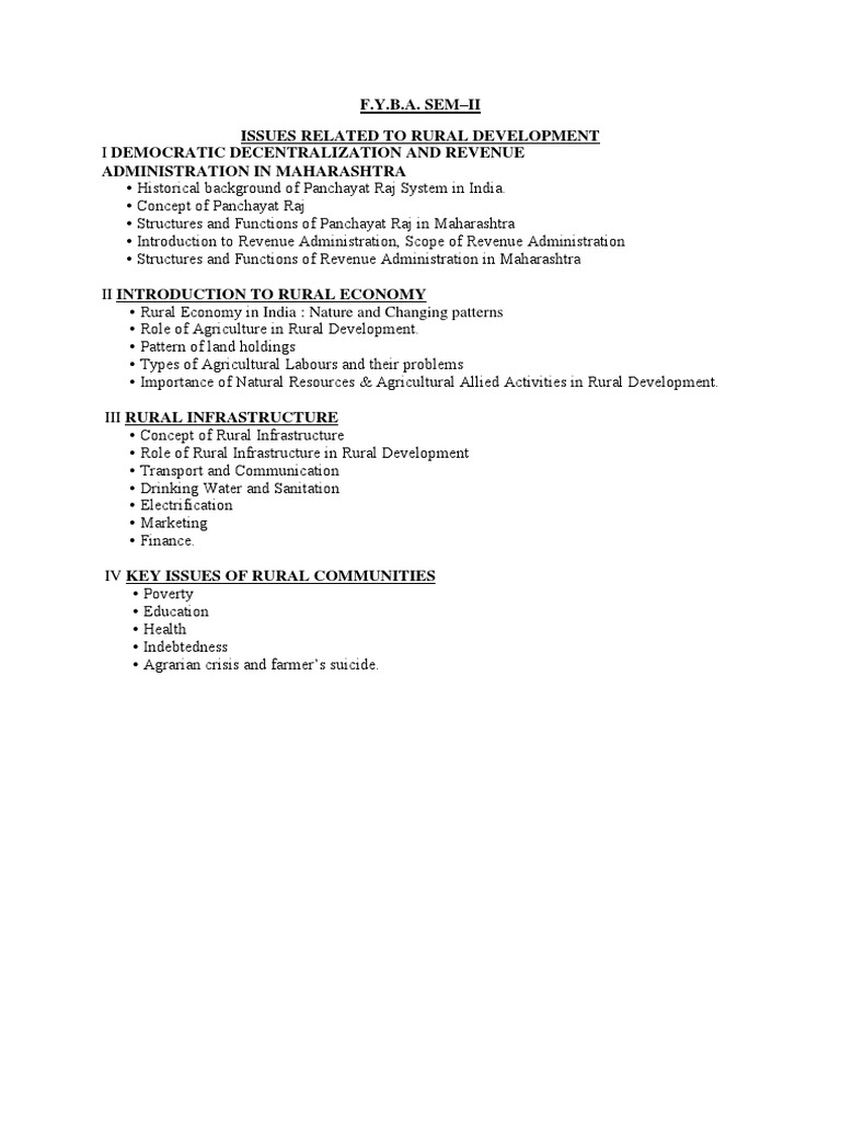 FYBA-SYLLABUS-Revised-2ENG | PDF