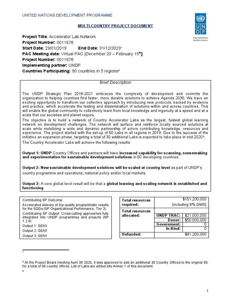 Global Accelerator Labs Initiative | PDF | United Nations Development ...