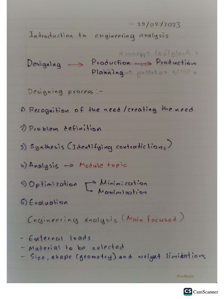 Engineering Analysis Complete Note | PDF