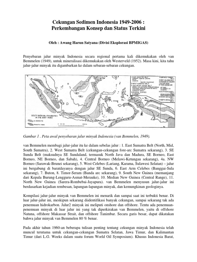 Indonesian Basin 1949-2006 (Satyana, 2007) | PDF