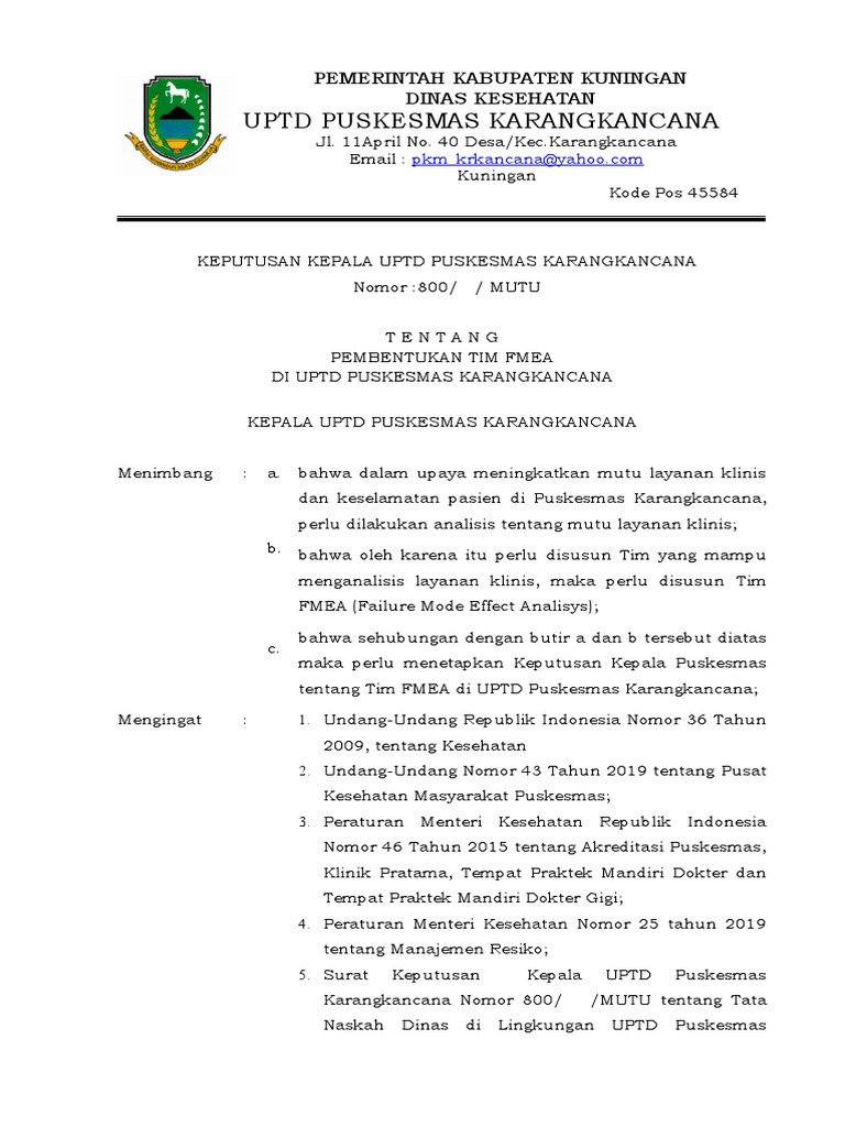 5111 SK Tim FMEA | PDF