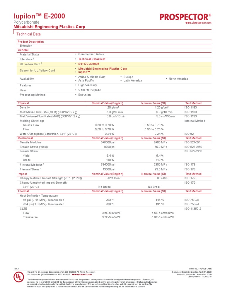 Iupilon™ E-2000 | PDF