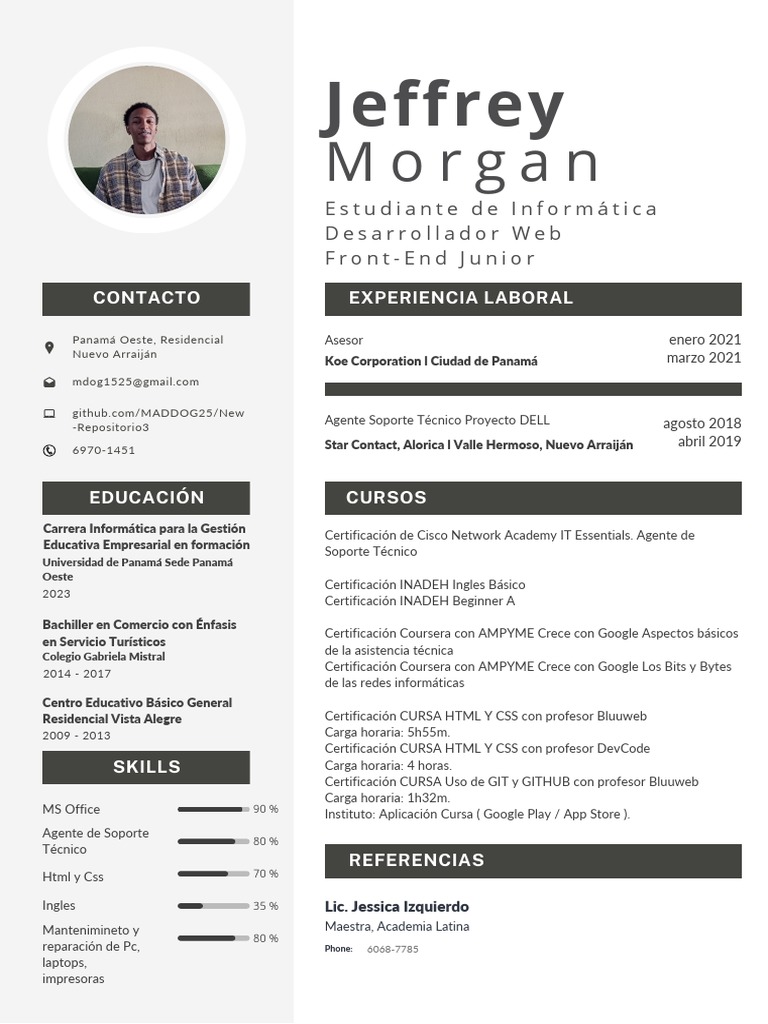 CV Jeffrey 2023 | PDF | Crecimiento personal y profesional