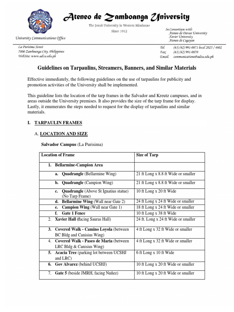 Guidelines On Tarpaulins 2019 1 | PDF