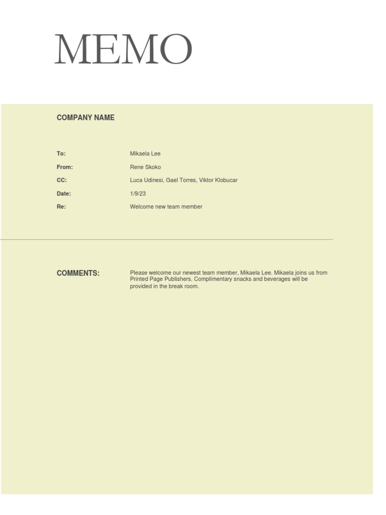 Cara Membuat Memo Simpel | PDF