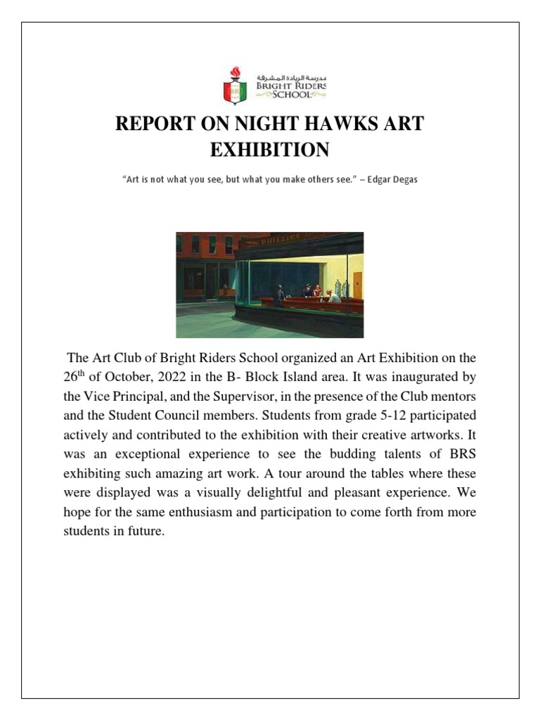 Report On Art Exhibition | PDF
