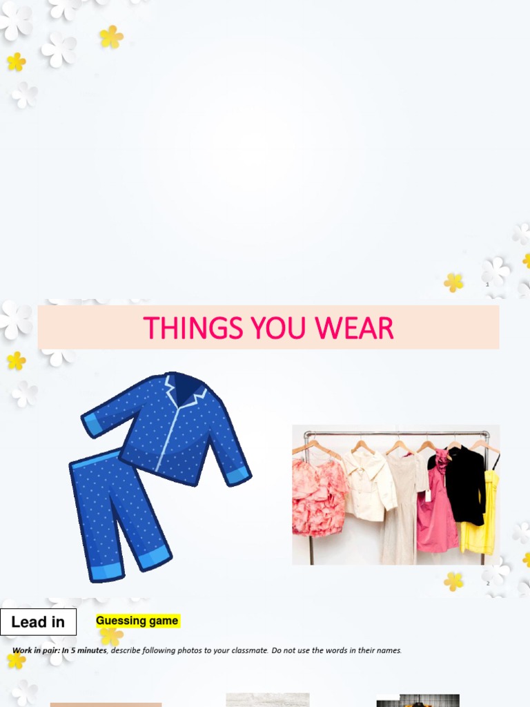 1B - Things You Wear | PDF | Clothing | Fashion
