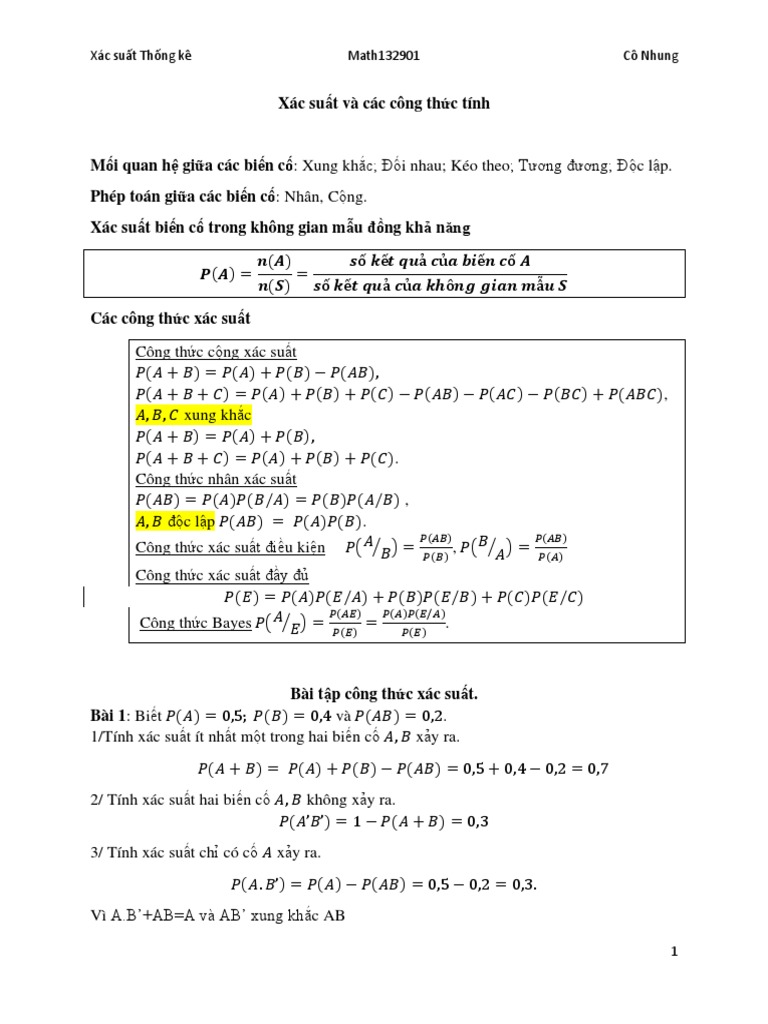 Xac-Suat-Thong-Ke - Nguyen-Hong-Nhung - Xac-Suat-Va-Cac-Cong-Thuc-Tinh - (Cuuduongthancong - Com ...
