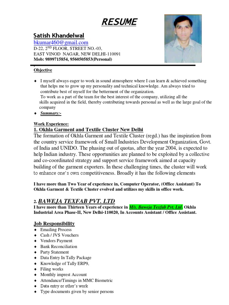 Resume Satish Khandelwal | Download Free PDF | Microsoft Access | Computing
