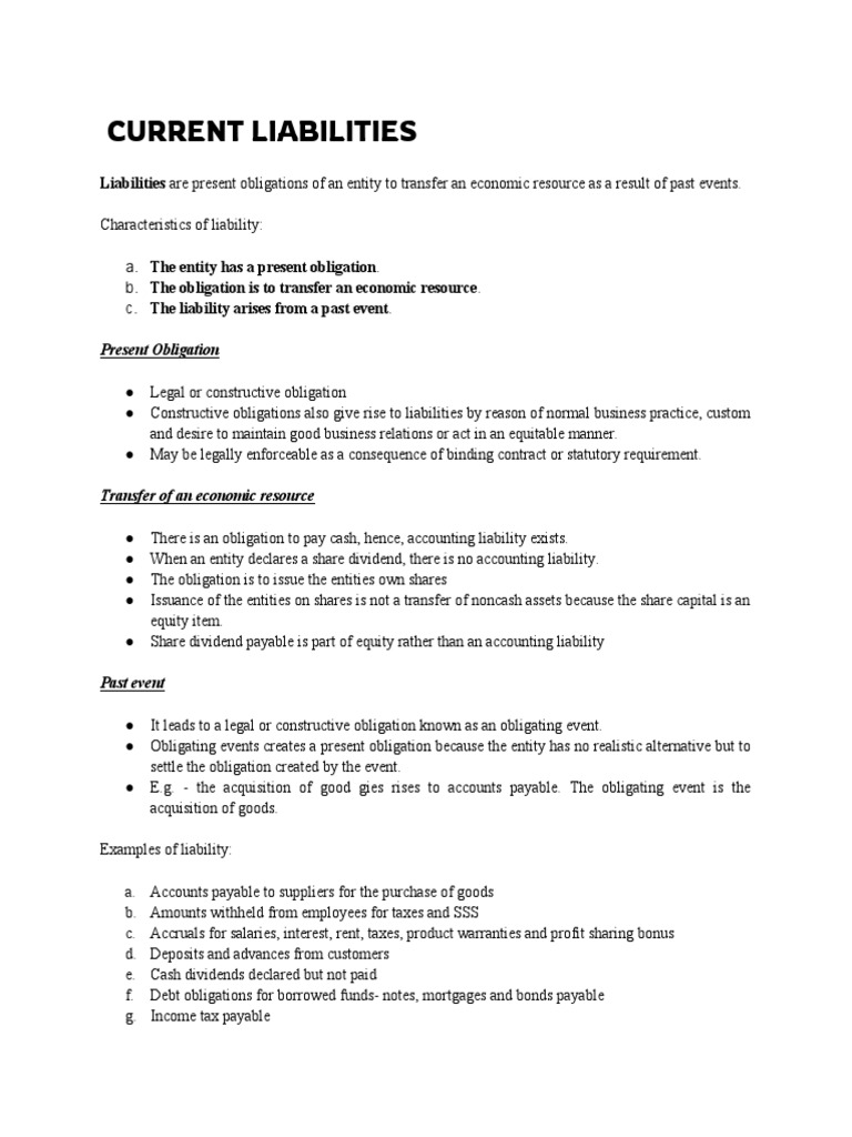 Current Liabilities | PDF | Refinancing | Debt