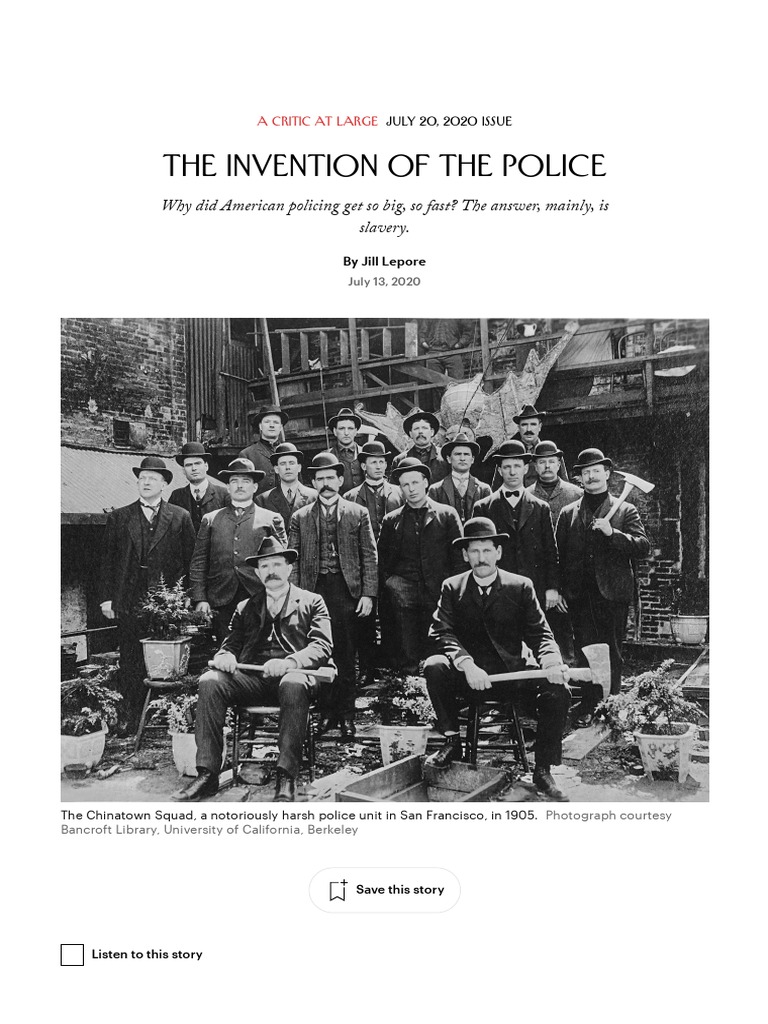 The Invention of the Police _ the New Yorker | PDF