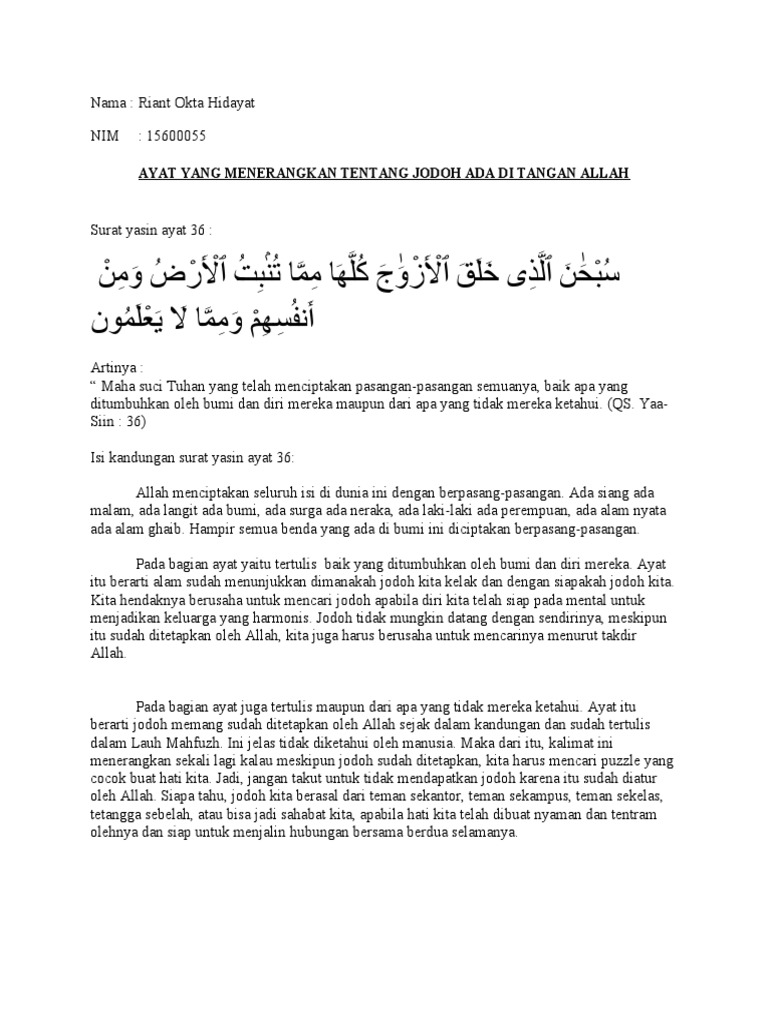 Ayat tentang jodoh | PDF
