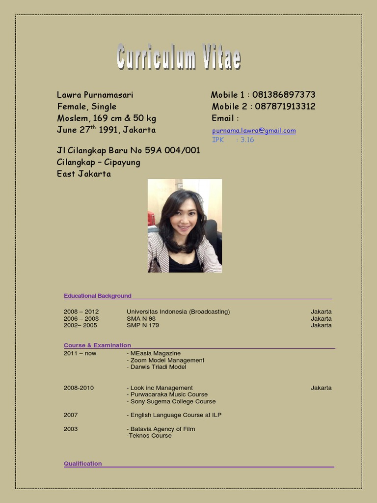 CV Sample | PDF | Jakarta