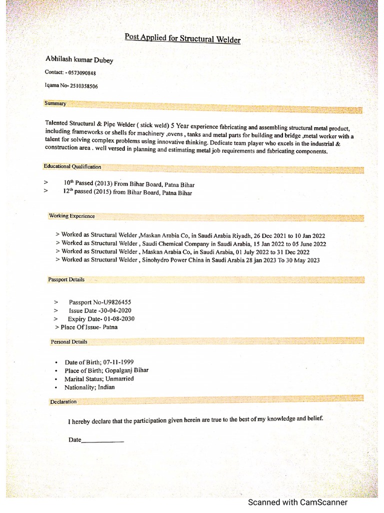 Abhilash Kumar Dubey CV | PDF