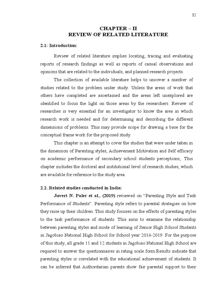 09 - Chapter-2 - Review of Related Literature | PDF | Self Efficacy ...