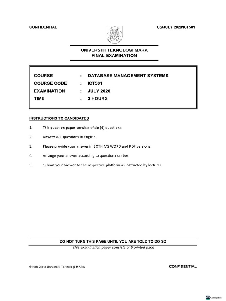 Ict501 Edited Final Question Test V5.docx (1) July 2020 | PDF