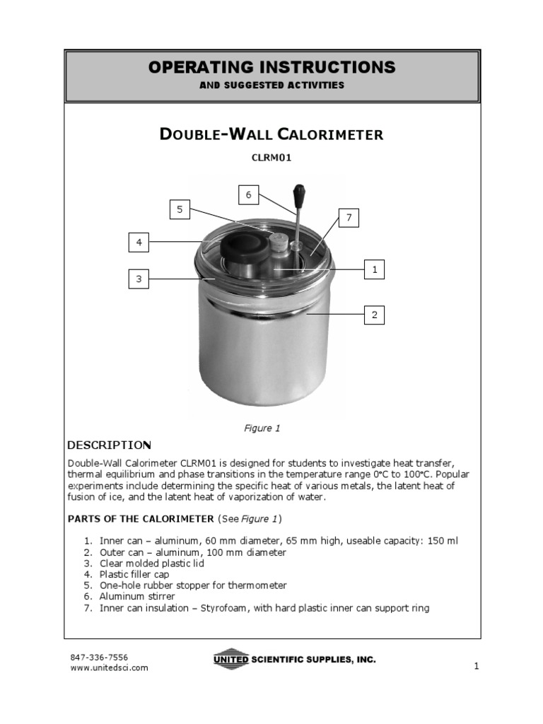 Double-Wall Calorimeter Guide | PDF | Heat | Heat Transfer