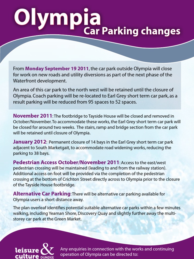 Car Parking Changes: Monday September 19 2011 | PDF