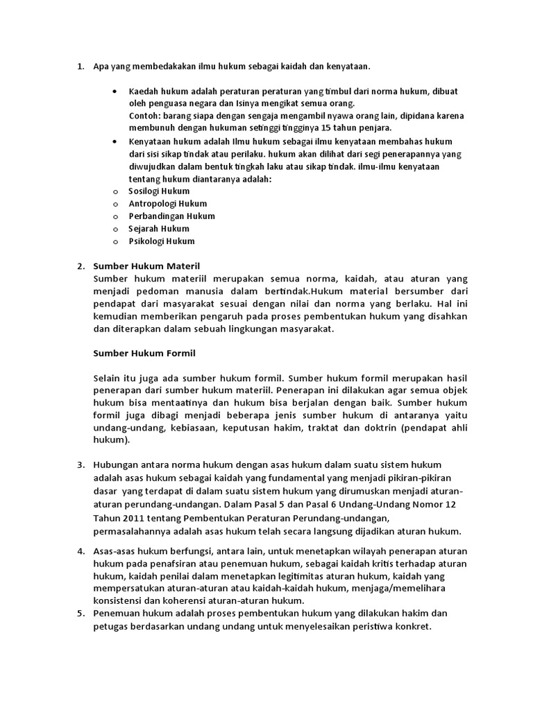 Sumber Hukum Formil | PDF